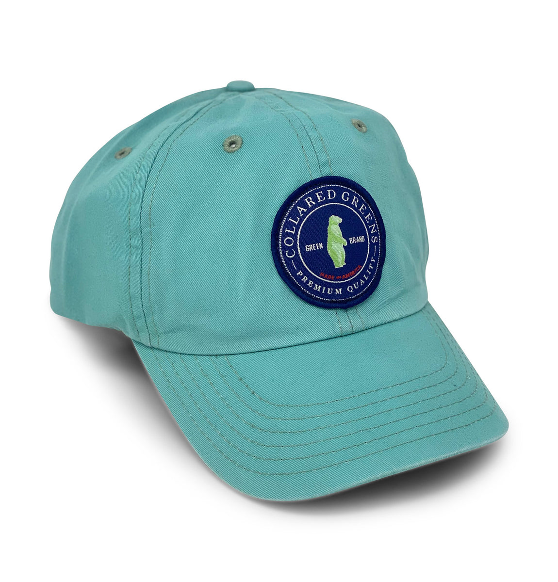 CG Logo: Badged Twill Cap - Gulf Aqua – Collared Greens