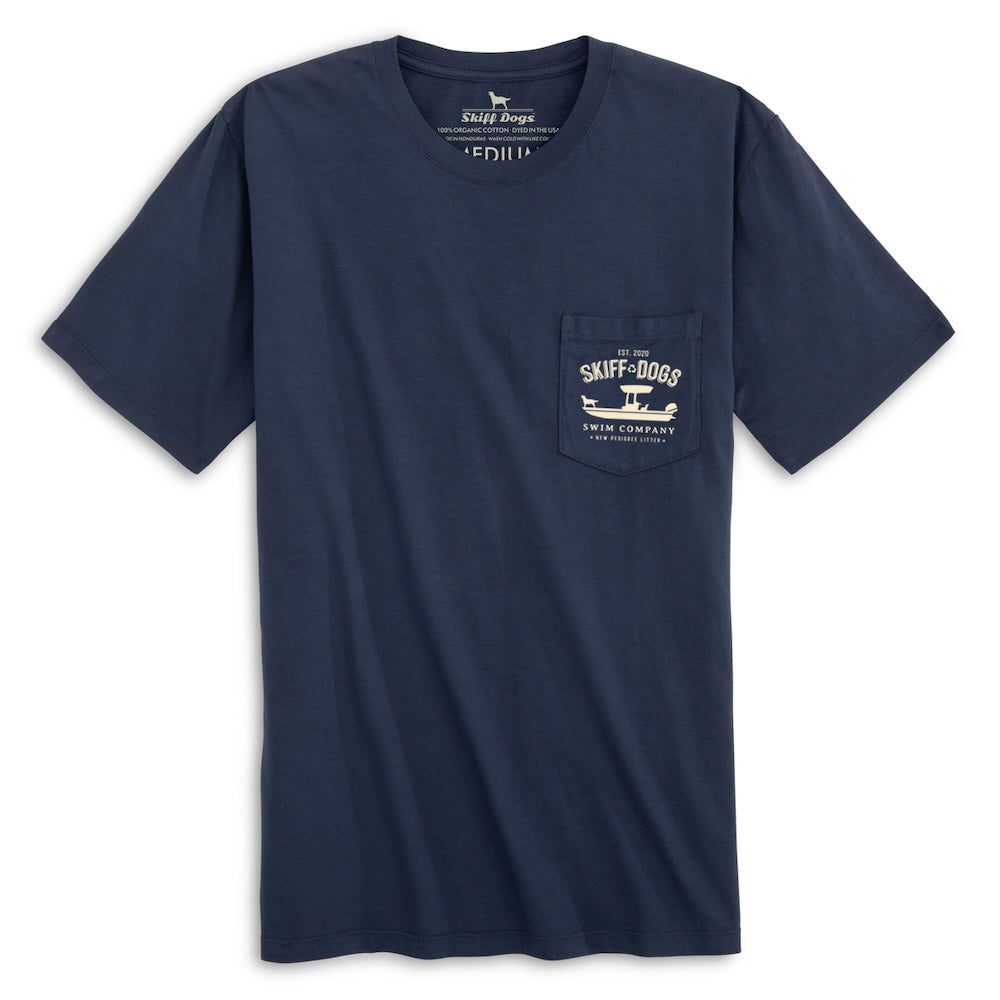 Ohh Barracuda: Pocket Short Sleeve T-Shirt - Navy – Collared Greens