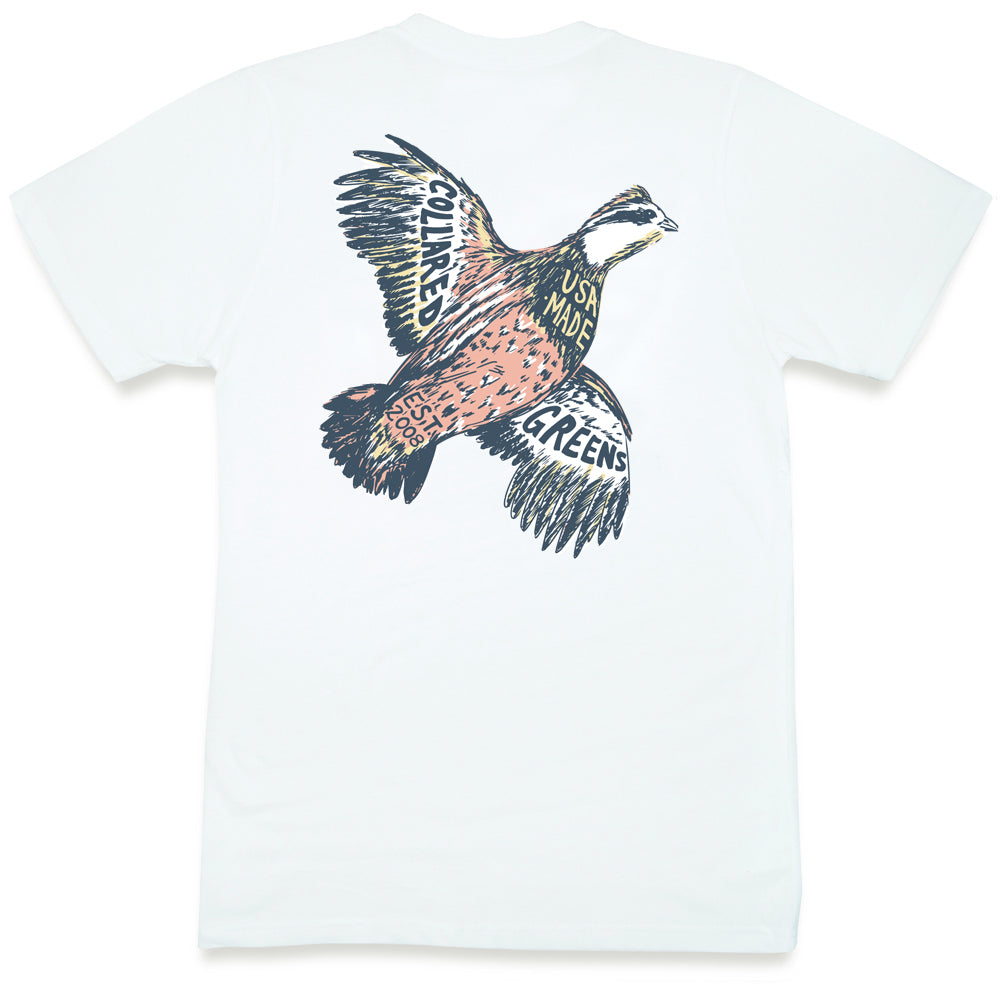 Southern Quail: Short Sleeve T-Shirt - White – Collared Greens