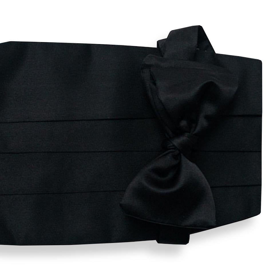Classic Solid: Cummerbund Set - Black – Collared Greens