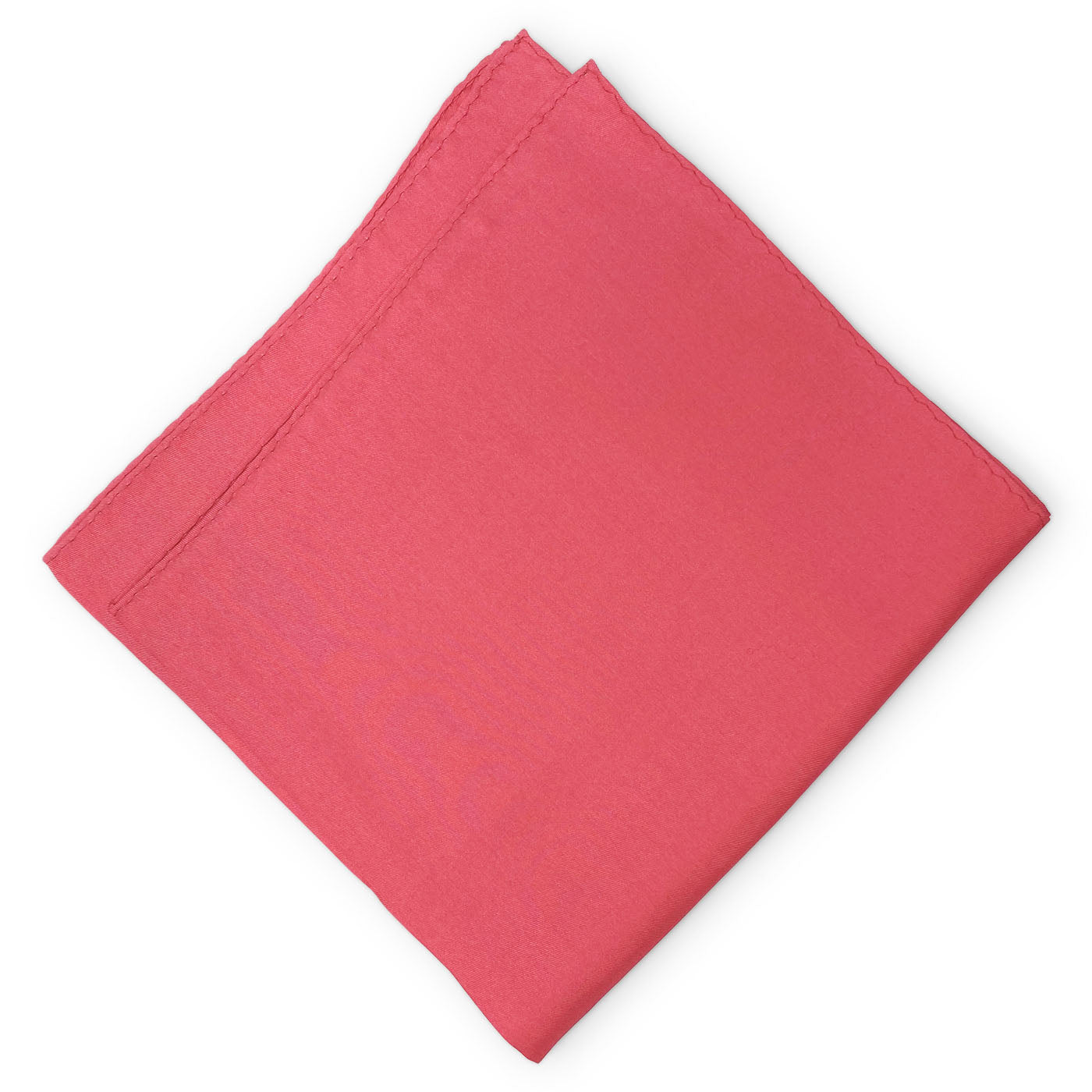 Solid: Silk Pocket Square - Light Red – Collared Greens