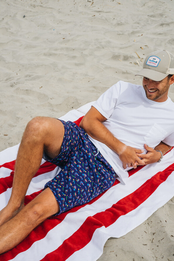 Let It Fly: Swim Trunks - Light Blue – Collared Greens